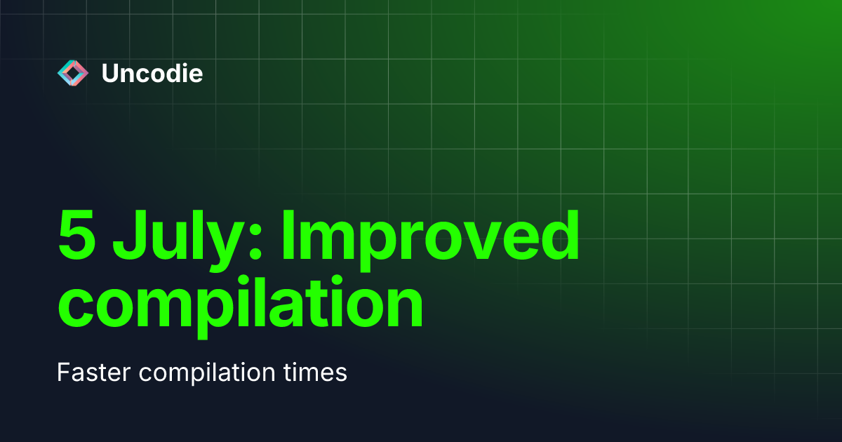 5 July: Improved compilation | Uncodie