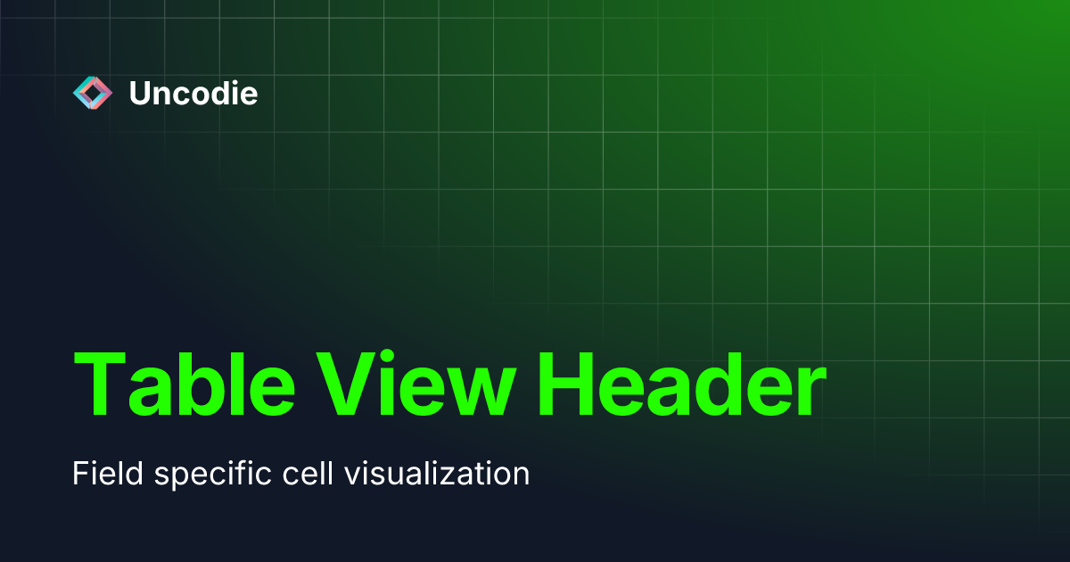 Table View Header | Uncodie